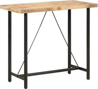 vidaXL vidaXL Table de bar 120x58x107 cm Bois de manguier brut