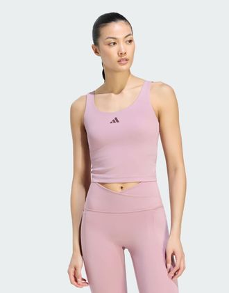 adidas adidas Performance Three Stripes Studios all me d&eacute;bardeur &agrave; maintien l&eacute;ger rose clair-VIOLET