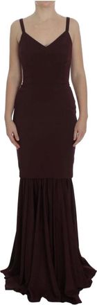 Dolce & Gabbana Femme, Robes, Rouge, Taille: 36 FR Robe longue Bordeaux Sheath Maxi