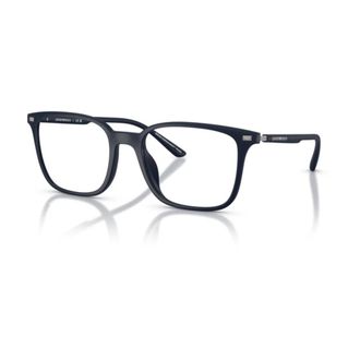 Emporio Armani Brille mit quadratischem Rahmen und d&uuml;nnen B&uuml;geln - - Accessories - Herren - Blau - 54 MM