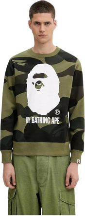 A Bathing Ape A Bathing Ape, Homme, Sweatshirts et sweats &agrave; capuche, Vert, Taille: L SweaT-shirt Col Rond Giant 1st Camo
