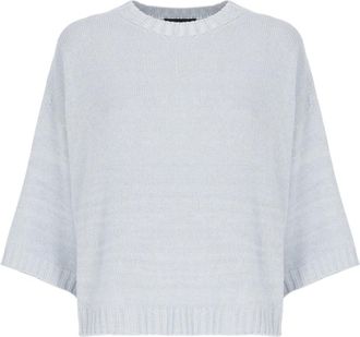 Fabiana Filippi Femme, Pulls, Bleu, Taille: 36 FR Pull en laine &agrave; col rond