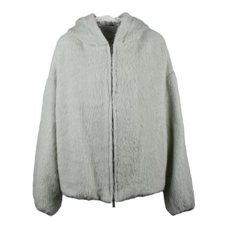 Hev&ograve; Pl&uuml;schjacke - - Jackets - Damen - Gr&uuml;n - XS
