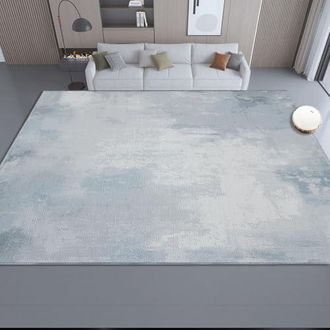 Generic Tapis Salon 100 x 150 cm - Blanc Grisâtre Tapis Doux Décorations Chambre à Coucher Design Lignes Rustiques Et Élégantes Moquette Lavable en Machine po