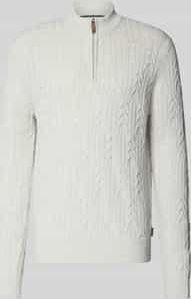 Fynch-Hatton Slim Fit Strickpullover aus Baumwoll-Woll-Mix