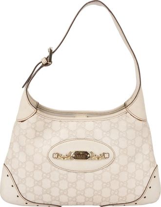 Gucci Crossbody Bags - Gucci Leather GG Monogram Jackie Handbag - Gr. unisize - in Wei&szlig; - f&uuml;r Damen