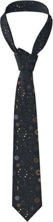 Generic Cravates Homme Mystique Magie &Eacute;toiles Soleil Yeux Lune Noir Classique Necktie &Eacute;l&eacute;gant Cravate DAffaires Pour Affaires F&ecirc;te L&Eacute;cole