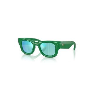 Ray-Ban Wayfarer Puffer Special Collection Sonnenbrillen Gr&uuml;n Fassung Braun Glas 47-23