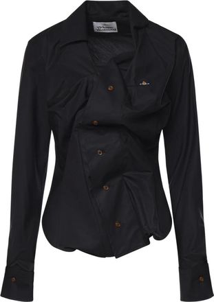 Vivienne Westwood Femme, Blouses et Chemises, Noir, Taille: 38 FR Cotton Shirt