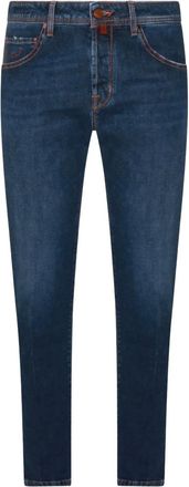 Jacob Cohen Jeans mit Logo-Patch - Blau