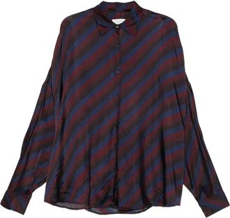 Dries Van Noten Femme, Blouses et Chemises, Bleu, Taille: 36 FR Chemise Boutonn&eacute;e &agrave; Rayures