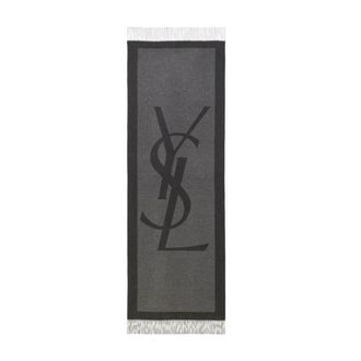 Saint Laurent Cassandre Schal - - Accessories - Damen - Grau - ONE SIZE