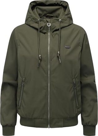 Ragwear Nuggeta Summer YOUMODO Veste de transition l&eacute;g&egrave;re et respirante &agrave; capuche pour femme Tailles XS &agrave; 6XL, Vert olive fonc&eacute;, 3XL