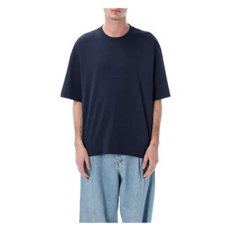 Dries Van Noten Oversized T-Shirt mit Rundhalsausschnitt - - Tops - Herren - Blau - M