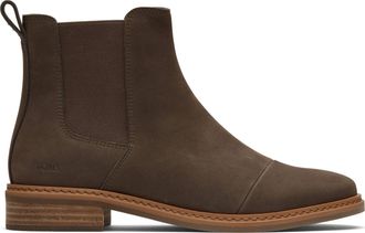 Toms Womens Charlie Chelsea Boot, Canteen Nubuck Leather, 35.5 EU