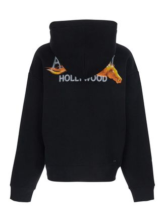 Amiri Mens Hooded Sweatshirt Black Cotton Sweatshirts Sweater
