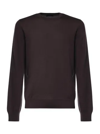 Fay Pull Col Rond - Marron