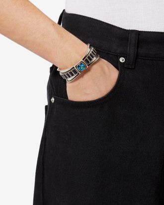 Isabel Marant Bracelet Olga - Femme - Bleu Marine-argent&eacute; - Taille T2 - Isabel Marant