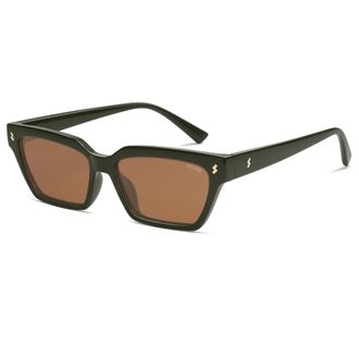 Sojos Trendy polarisierte Katzenauge Sonnenbrille Damen Herren Retro Cat Eye Leichtgewicht Vintage Schürzenjäger Sonnerbrillen mit UV400 Schutz SJ2381