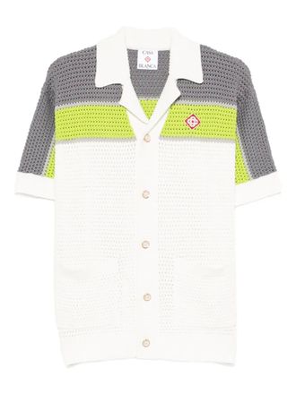 Casablanca chemise boutonn&eacute;e &agrave; manches courtes