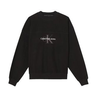 Calvin Klein Texturiertes Oversized Sweatshirt - - Sweatshirts & Hoodies - Herren - Schwarzk - L