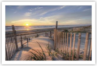 Arttor Poster ohne Rahmen Westen Sonne Düne Deko 91x61cm Wandposter Art Prints Wandbilder Dekoration Wohnzimmer Schlafzimmer Küche Wanddeko Bild Wand Kunstdr