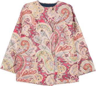 Etro Gesteppte Jacke mit Paisleymuster - Rot