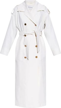 Max Mara Tirana Mantel - Wei&szlig;