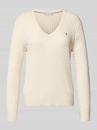 Tommy Hilfiger Regular Fit Strickpullover aus reiner Baumwolle