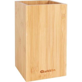 Quttin DKD Home Decor Pot pour ustensiles de cuisine Bambou naturel 10,5 x 10,5 x 18 cm