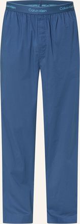 Calvin Klein Schlafhose Cotton Poplin blau