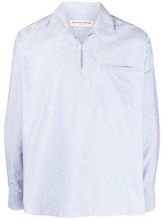Orlebar Brown chemise Thwaites &agrave; rayures - Bleu