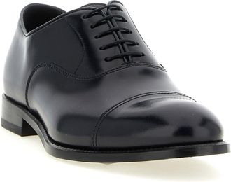 Doucal's Nappa Calfskin Oxford - Black