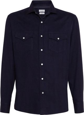 Brunello Cucinelli chemise Easy - Bleu