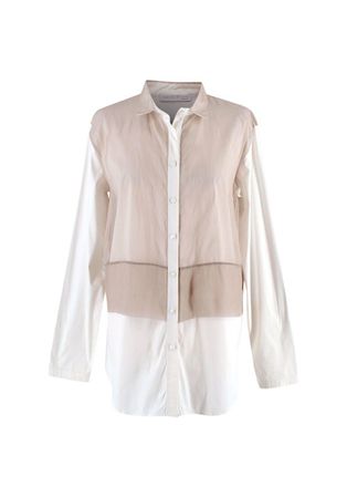 Fabiana Filippi Mesh Panelled Cotton Shirt Size M