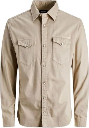Jack & Jones Homme, Chemises, Beige, Taille: M Chemise Western