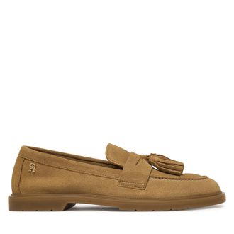 Tommy Hilfiger Mokassins Tommy Hilfiger Light Suede Tassel Loafer FW0FW09285 Braun