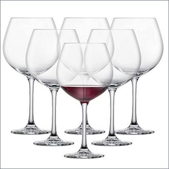 Schott Zwiesel Rotweinglas Burgunderpokal Classico (6er-Set), klassische Burgundergläser für Rotwein, spülmaschinenfeste Tritan-Kristallgläser, Made in Germany (Art.