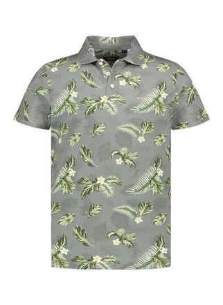 N.Z.A. Herren Polo-Shirt gr&uuml;n Baumwoll-Piqu&eacute;