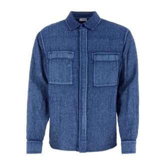 Burberry Homme, Chemises, Bleu, Taille: M Chemise en lin denim