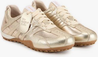 Geox Baskets basses Snake en cuir m&eacute;tallis&eacute;