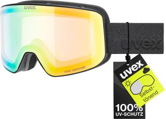 Uvex pyrit V - selbstt&ouml;nende, leicht verspiegelte Skibrille mit blitzschneller Anpassung an wechselnde Lichtverh&auml;ltnisse f&uuml;r Damen und Herren - black matt/