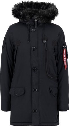 Alpha Industries Damen Polar Jacket Winterjacke, All Black, 38
