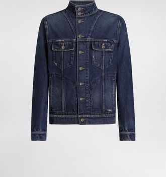 Dolce & Gabbana Denim Jacket - Mann Jeans Mehrfarbig 56