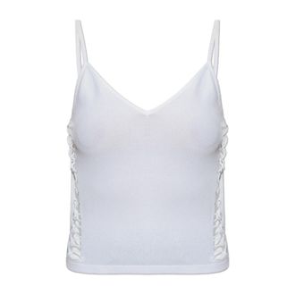 Dsquared2 Top mit dekorativen seitlichen Cut-outs - - Tops - Damen - Wei&szlig; - S