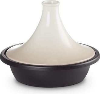 LE CREUSET Le Creuset Gusseisen-Tagine, Rund, &Oslash; 31 cm, F&uuml;r alle Herdarten, Induktion und Backofen geeignet, Meringue, 25138317160422