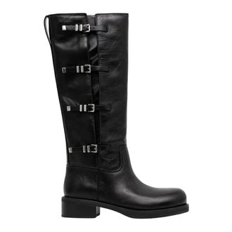 Michael Kors Femme, Chaussures, Noir, Taille: 36 EU Botte en cuir Darrington