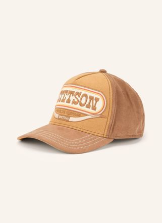 Stetson Stetson Cap In Lederoptik beige