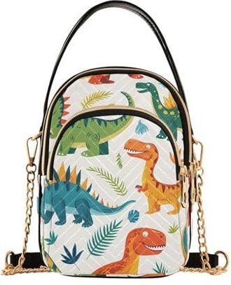 Mnsruu Sac à bandoulière pour femme - Motif dinosaure - Sac à dos à bandoulière avec sangle réglable