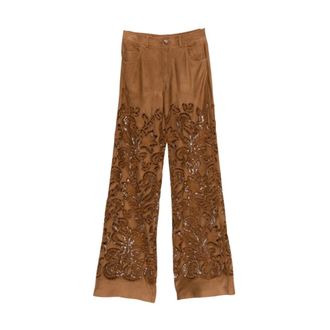 Ermanno Scervino Femme, Pantalons, Brun, Taille: 34 FR Ermanno Firenze Pantalons